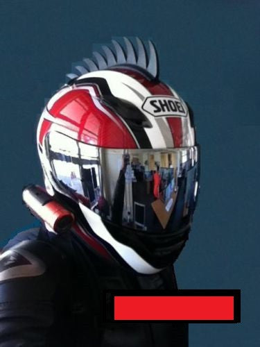 Motorcycle Dirt bike skate snow board helmet peel stick Rubber Mohawks ...