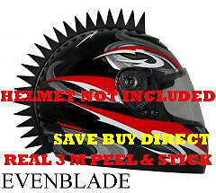 Motorcycle Dirt bike skate snow board helmet peel stick Rubber Mohawks ...